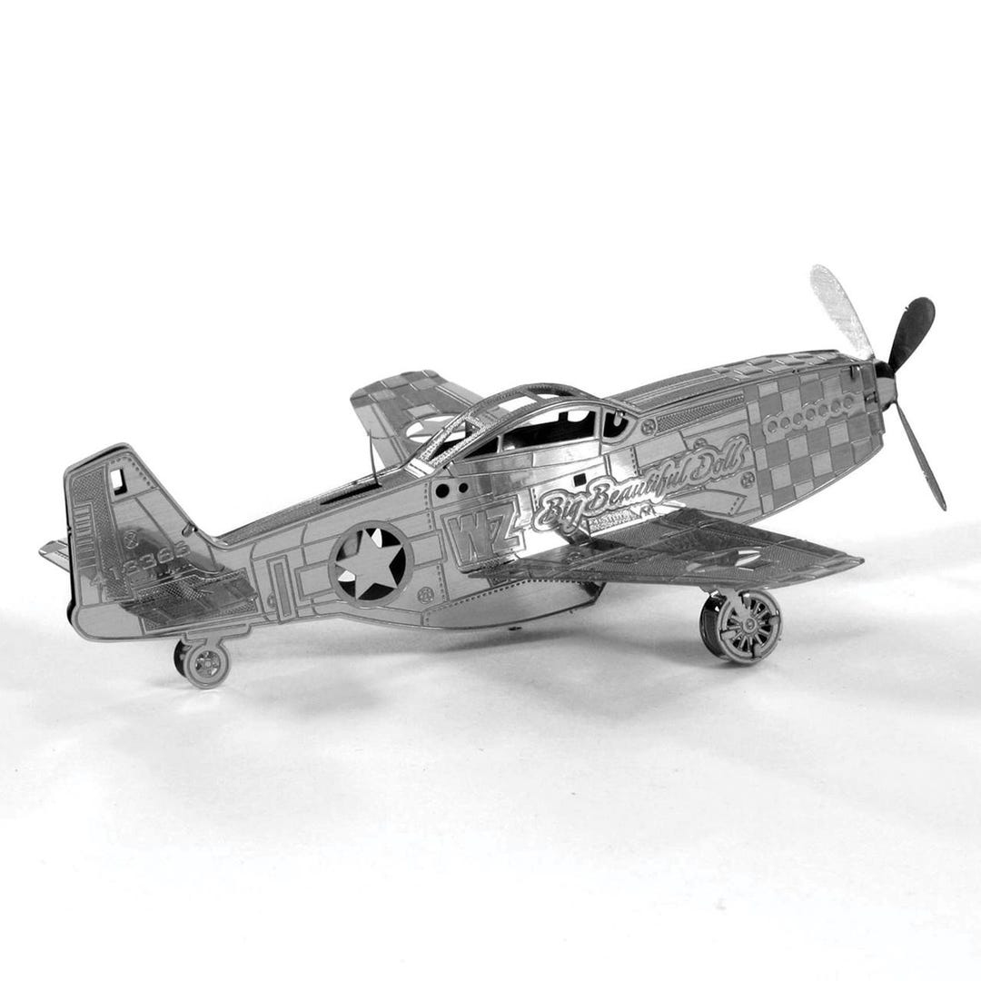Aircraft P-51 Mustang Military Aeroplane Metal Craft Model Kit 3d ...