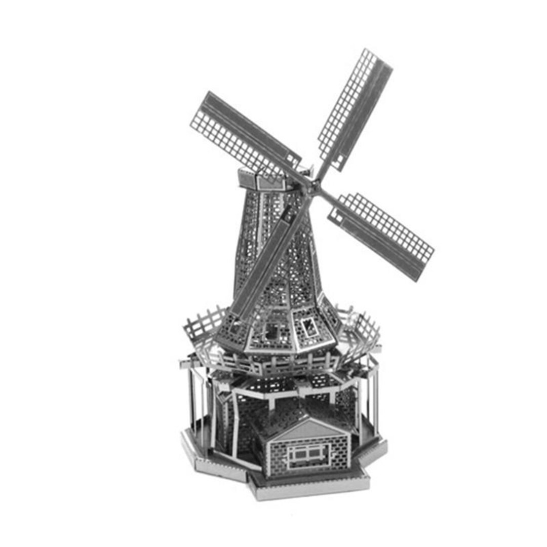 Windmill Buildings Landmarks Monuments Metal Craft Model Kit 3d Puzzle ...