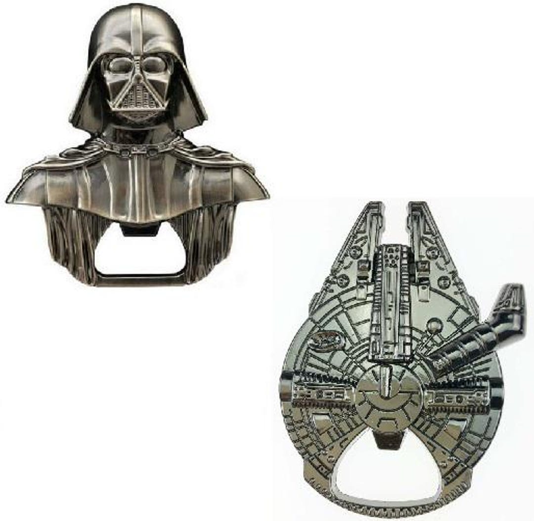 2 X Star Wars Darth Vader + Millennium Falcon Bottle Opener Christmas ...