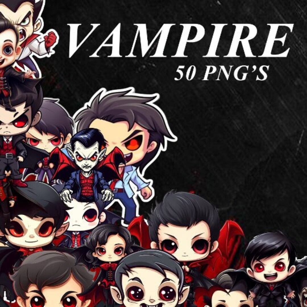 Vampire Digital Stickers, Victorian Style Dracula Stickers, Bram Stoker ...