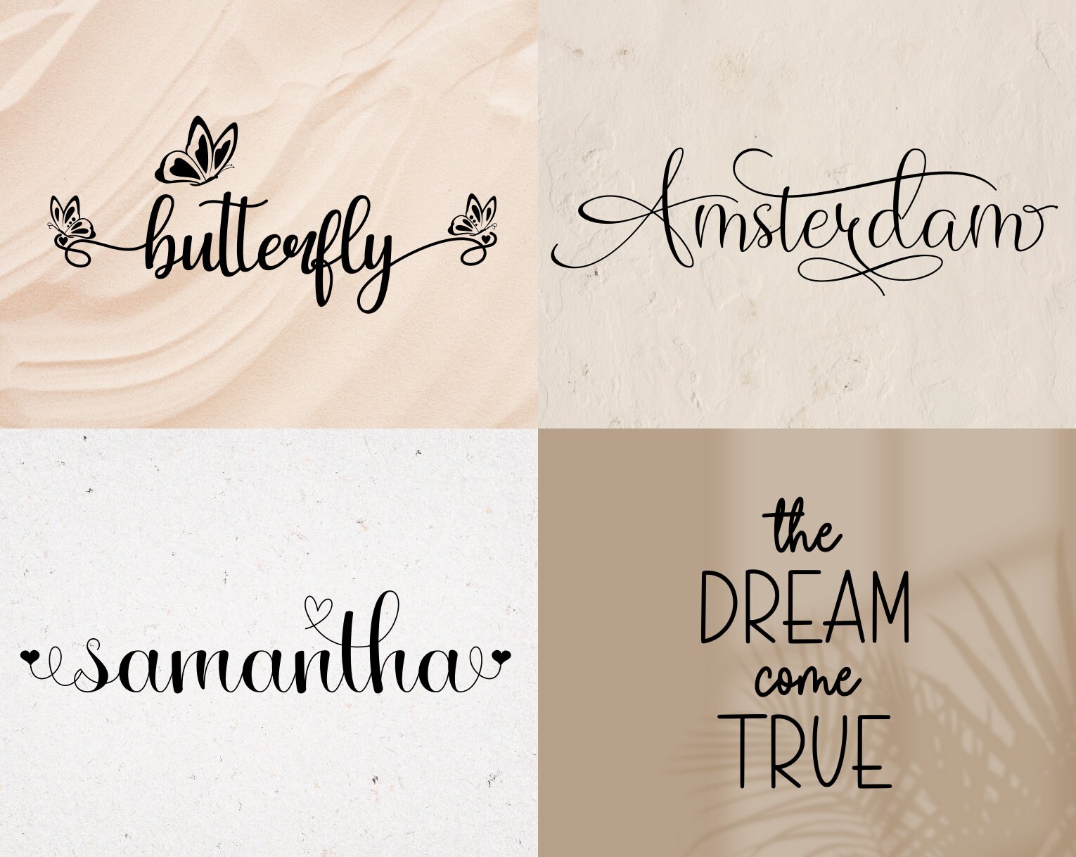 40 Modern Font Bundle, Handwritten Fonts, Farmhouse Fonts, Cricut Fonts ...