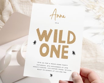 Wild One Girl Birthday Party Invitation - Etsy