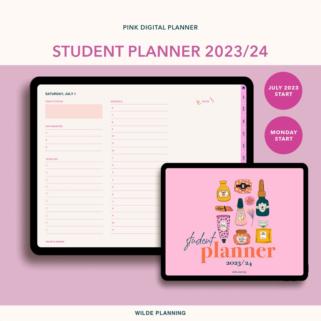 2023 Student Planner Digital Student Planner 2023 Academic - Etsy