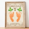 Farm Sign Carrot Patch Easter / Footprint Feet Art Craft / Kids Baby ...