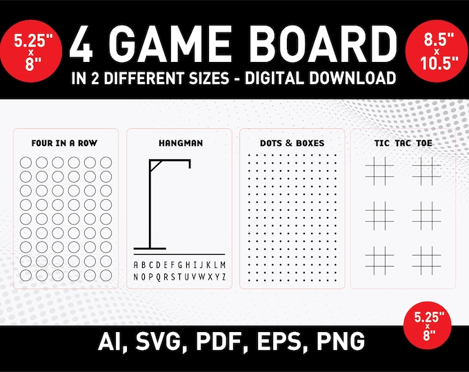 Travel Board Game SVG Bundle Reuseable Board Games SVG Dry Erase Games ...