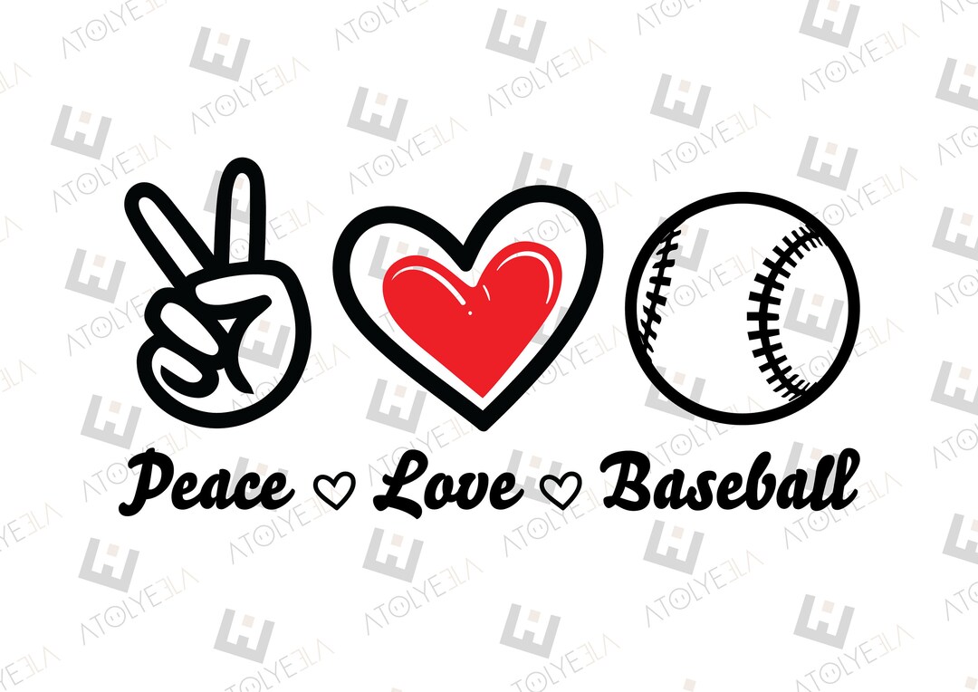 Peace Love Baseball Svg Baseball Svg Peace Love Cut File Peace Love ...