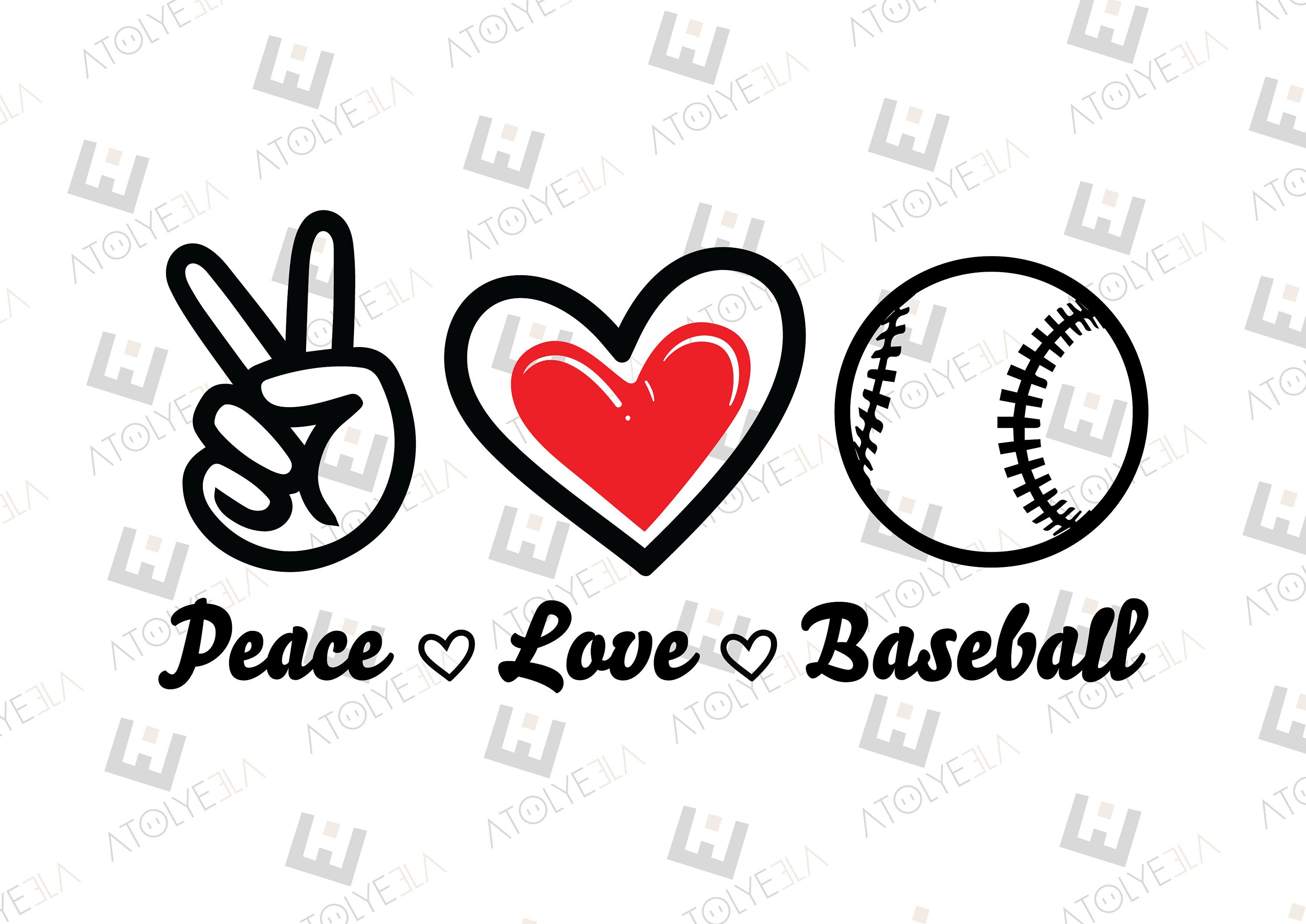 Peace Love Baseball Svg Baseball Svg Peace Love Cut File Peace Love ...