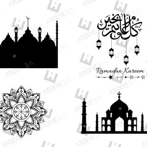30 Islamic SVG Bundle, Cutting Files, Template, Masjid, Mosque, Ramadan ...