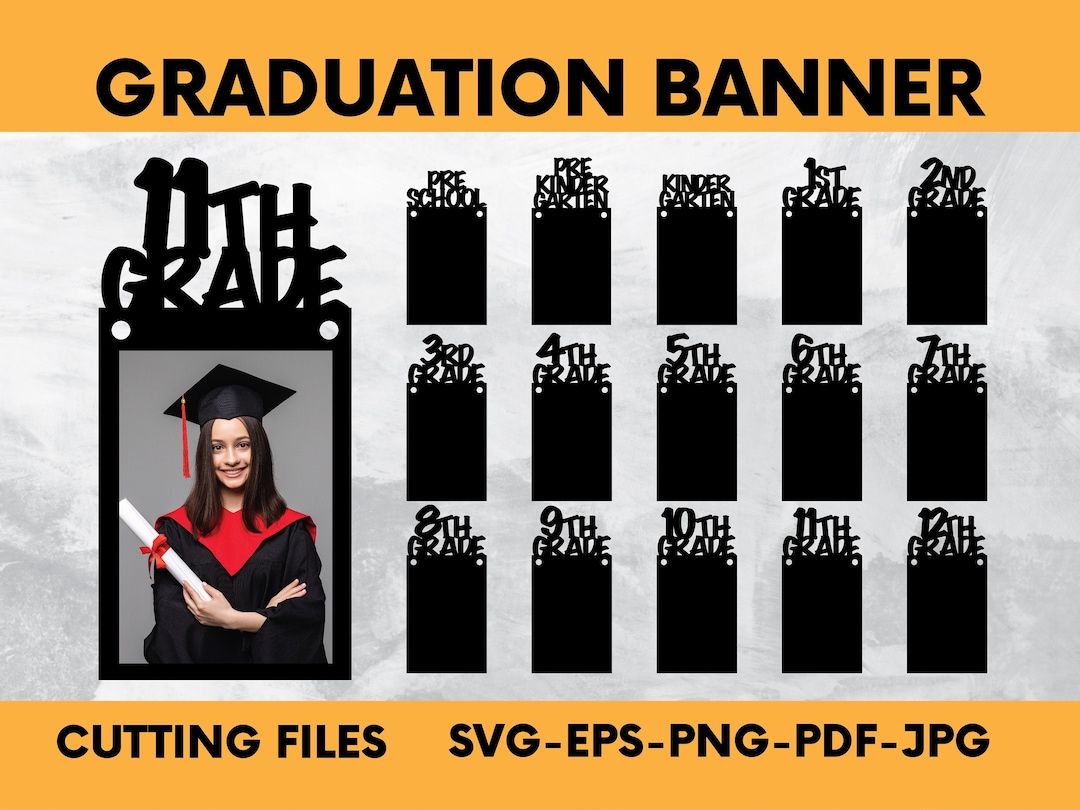Graduation Photo Banner SVG: DIY Party Decor (digital Download) - Etsy