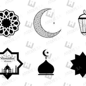 30 Islamic SVG Bundle, Cutting Files, Template, Masjid, Mosque, Ramadan ...