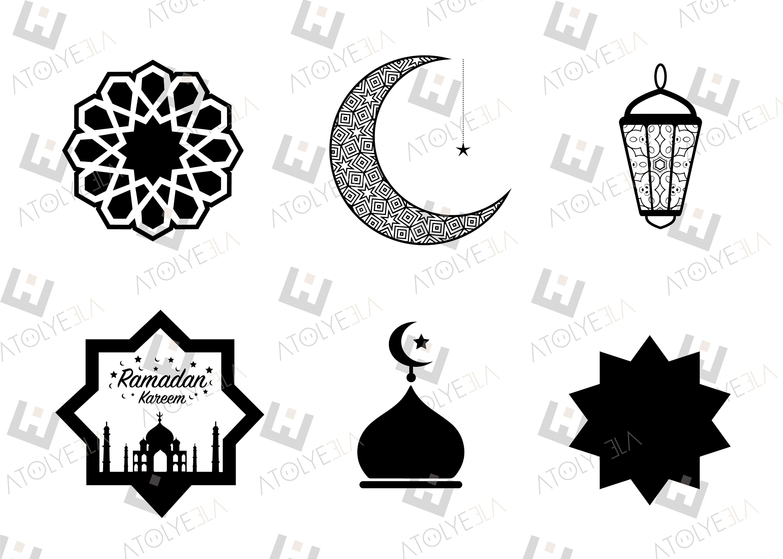 30 Islamic SVG Bundle Cutting Files Template Masjid - Etsy Australia