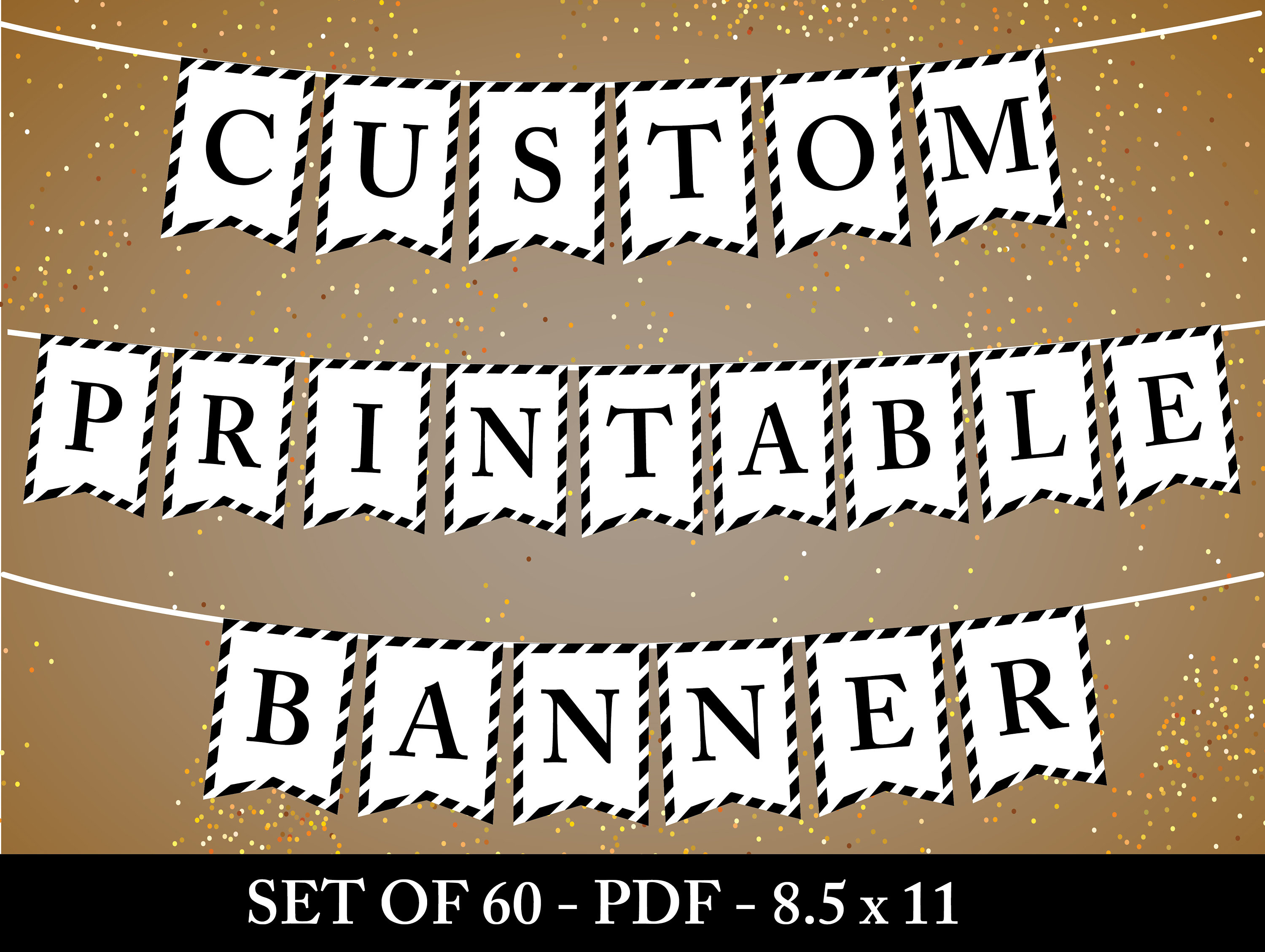 Swallowtail Printable Banner: DIY Party Decor (PDF Download) - Etsy