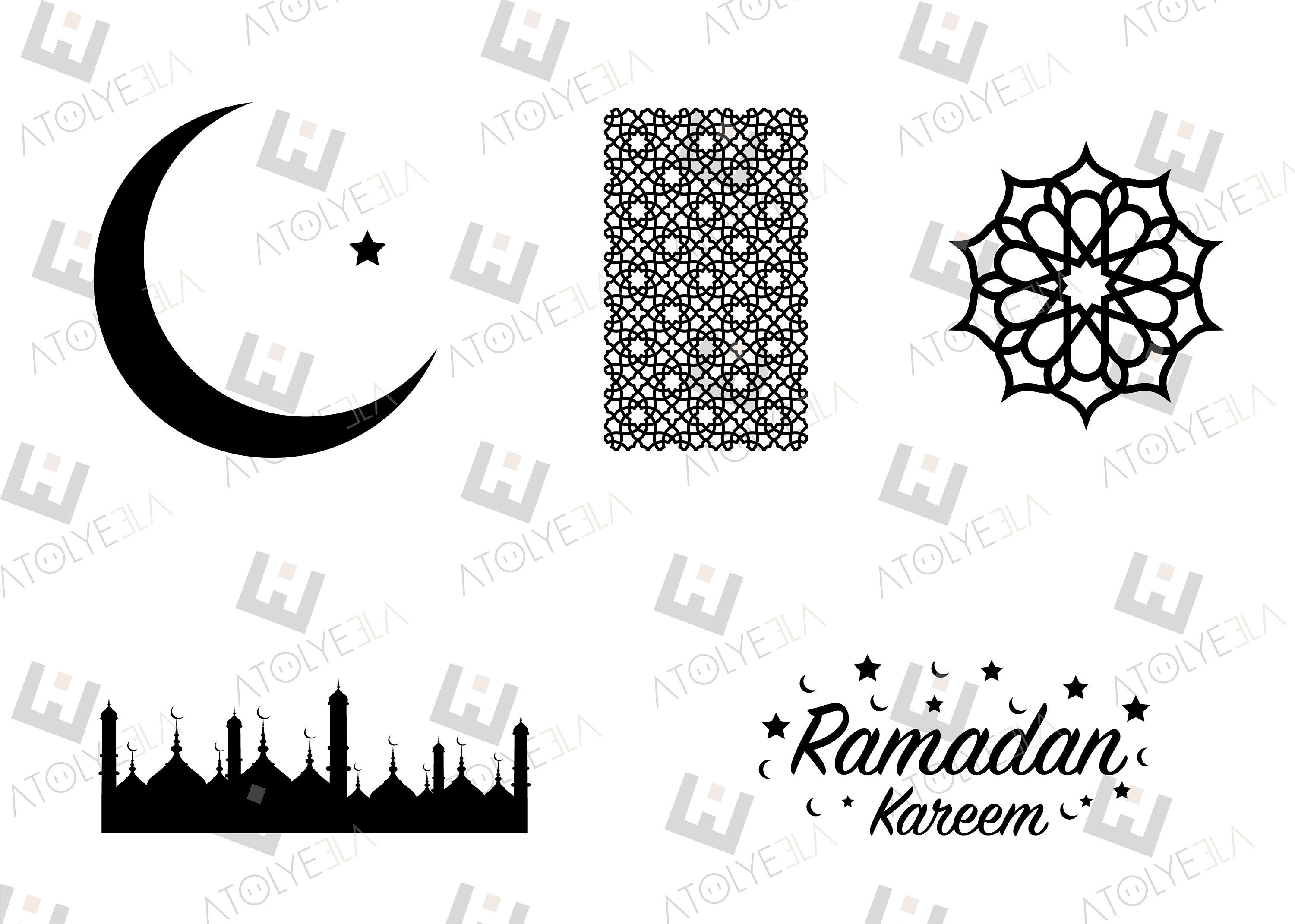 30 Islamic SVG Bundle Cutting Files Template Masjid - Etsy Australia