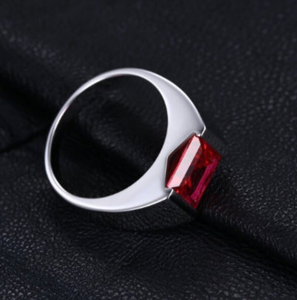 Natural Garnet Men's Ring 925 Sterling Silver Ring - Etsy