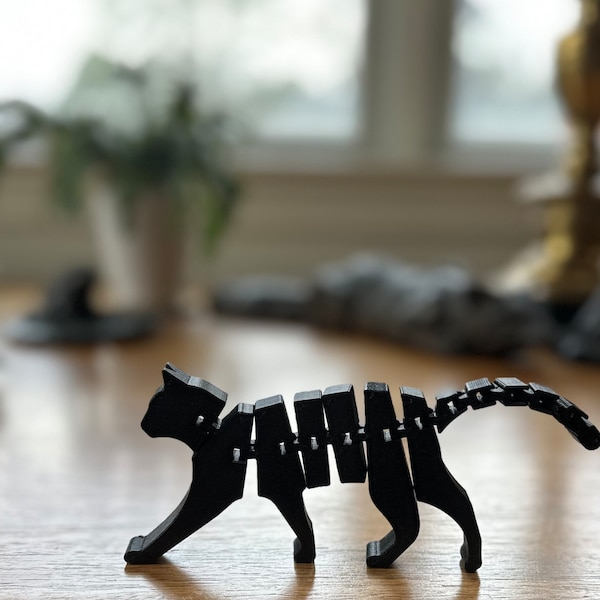 Flexible 3d Printed Cat - Etsy