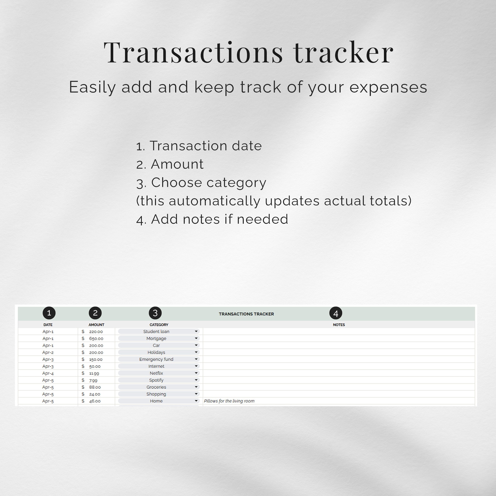 Monthly Budget Spreadsheet, Google Sheets Budget Planner, Simple Budget ...