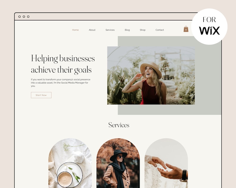 Wix Website Template – Wix Theme for Social Media Manager, Coach or ...