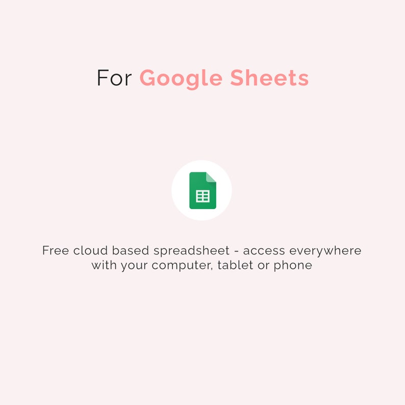 Cute Budget Planner for Google Sheets, Monthly Budget Template, Simple ...