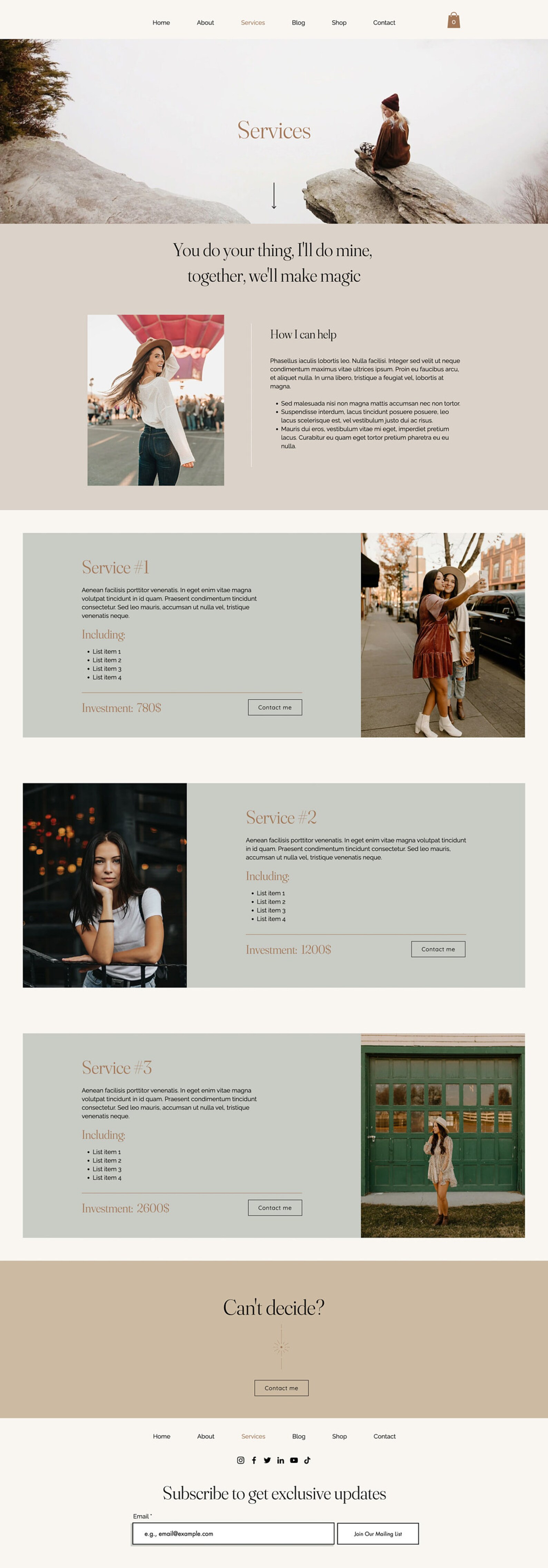 Wix Website Template – Wix Theme for Social Media Manager, Coach or ...