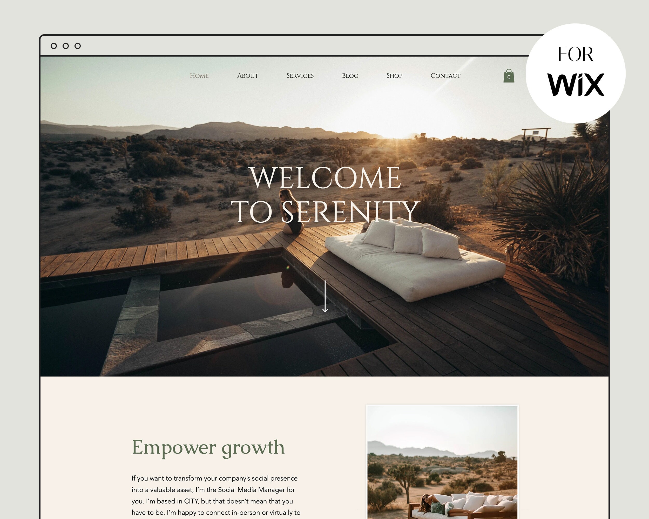 Wix Website Template – Wix Coach Theme, Social Media Manager Website ...