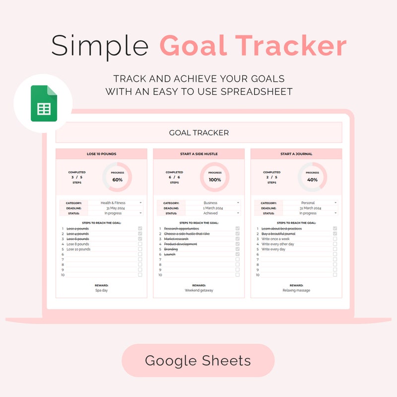Goal Tracker - Etsy