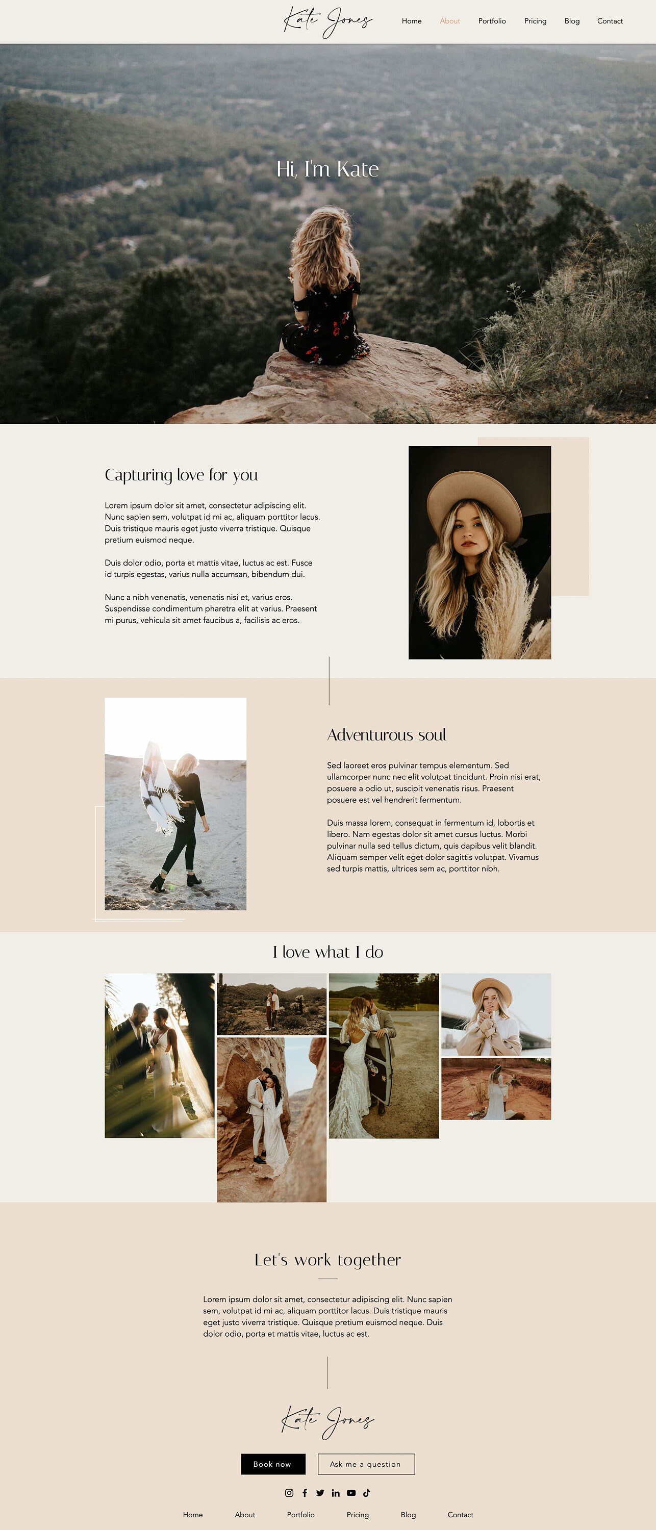 Wix Website Template – Wix Photography Template – Photography Website ...