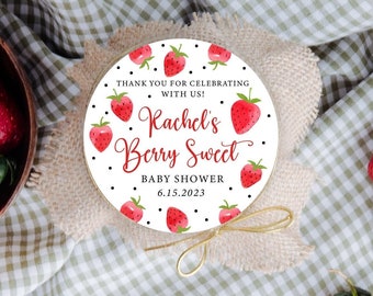 Strawberry Baby Shower Favors, Berry Sweet Baby Shower Decor, Champagne ...