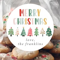Personalized Christmas Stickers: Gold or Silver Foil Labels (37mm - Etsy UK