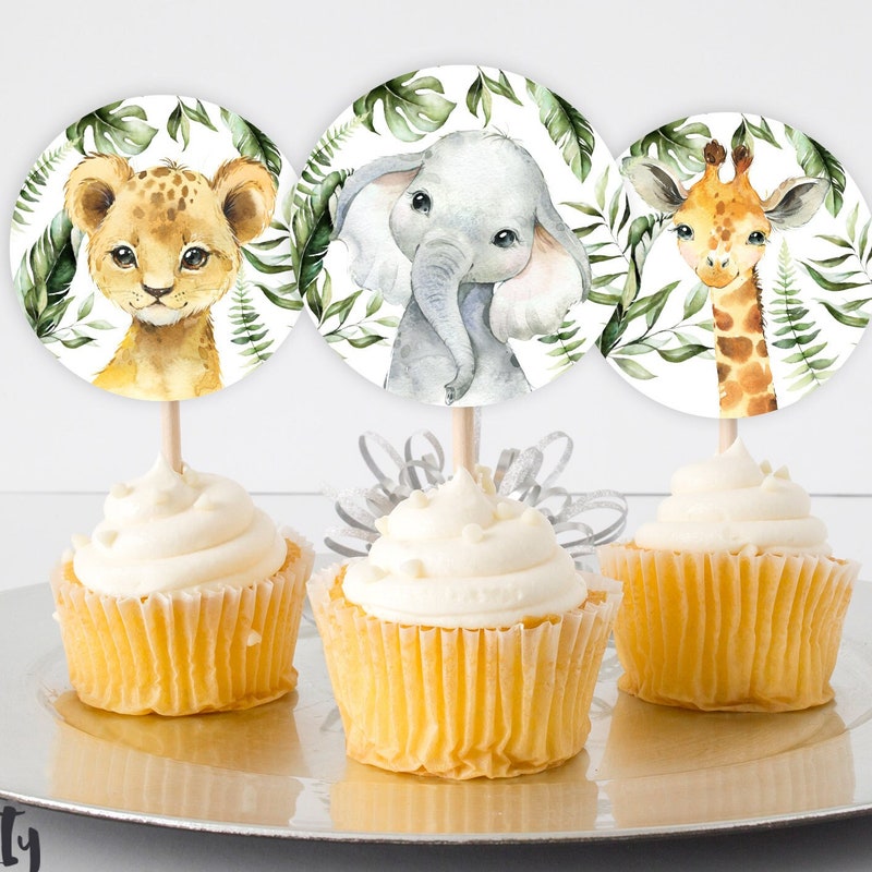 Safari Cupcake Toppers - Etsy