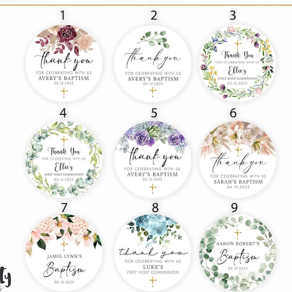 Baptism Stickers - Etsy