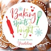 Personalized Baking Christmas Stickers, Homemade With Love Customized ...