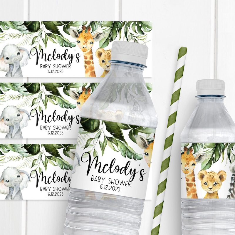 Safari Water Labels - Etsy