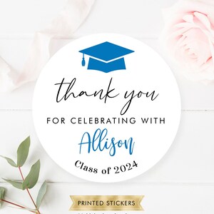 Personalized Stickers, Graduation Party Stickers, Graduation ...