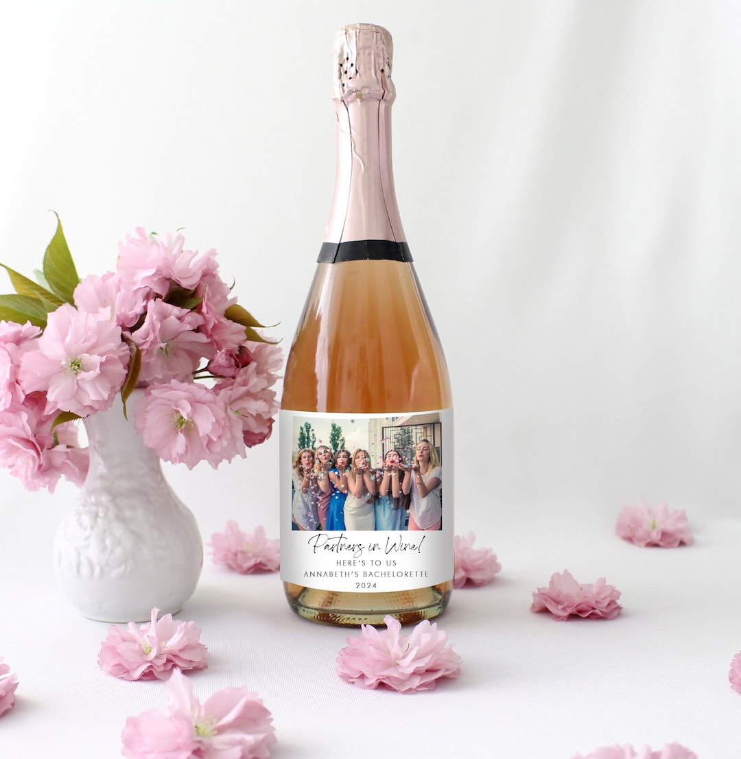 Personalized Photo Wine Labels, Customized Bachelorette Wine Stickers ...
