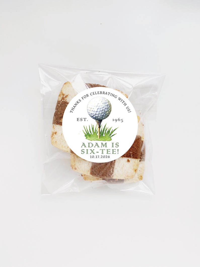 Golf Birthday Party Favor Stickers, Custom Golf Theme Labels, Golf Ball ...