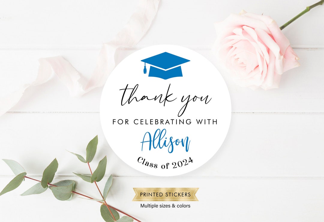 Personalized Stickers, Graduation Party Stickers, Graduation ...