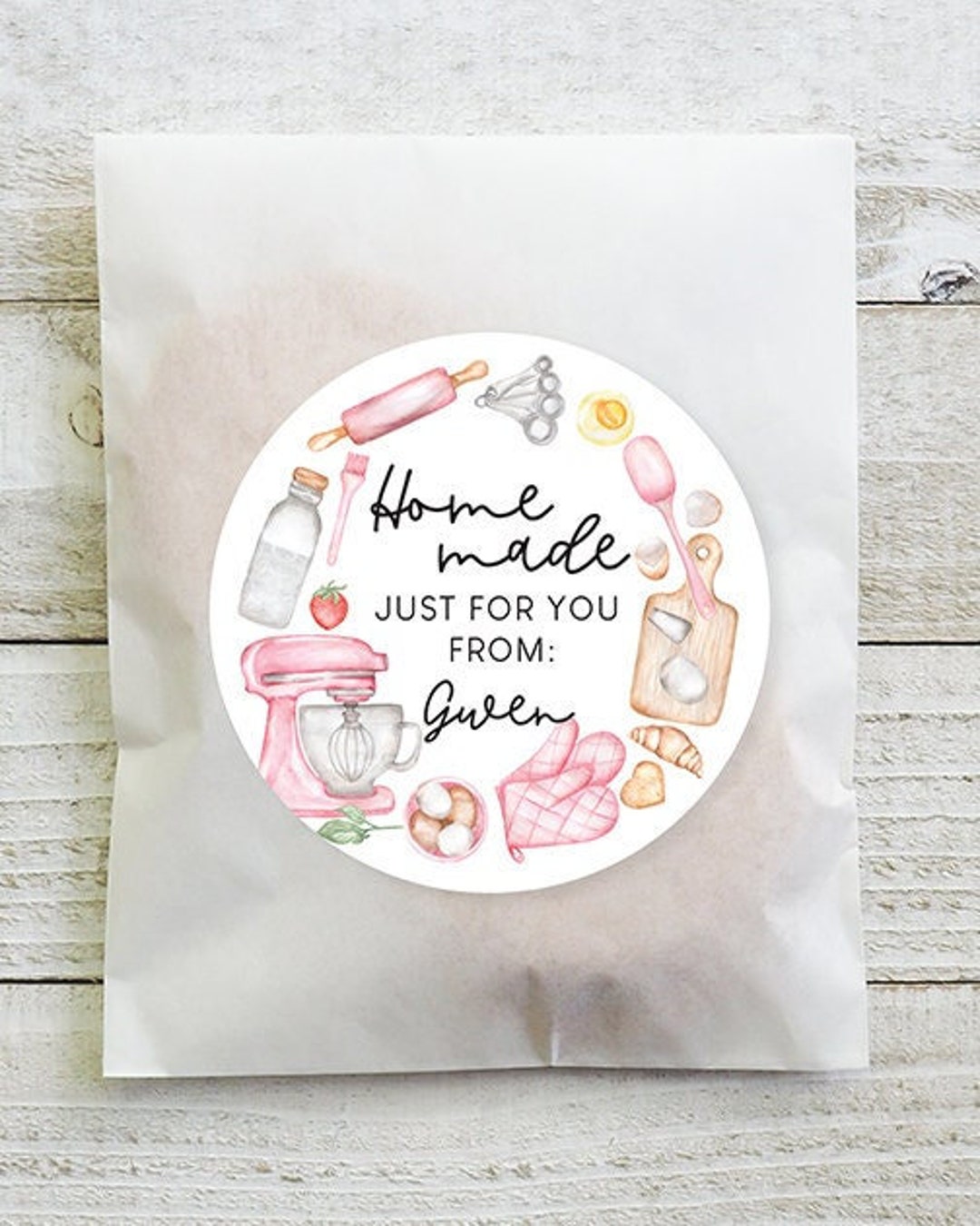 Personalized Stickers, Homemade Bakery Stickers, Homemade for You ...