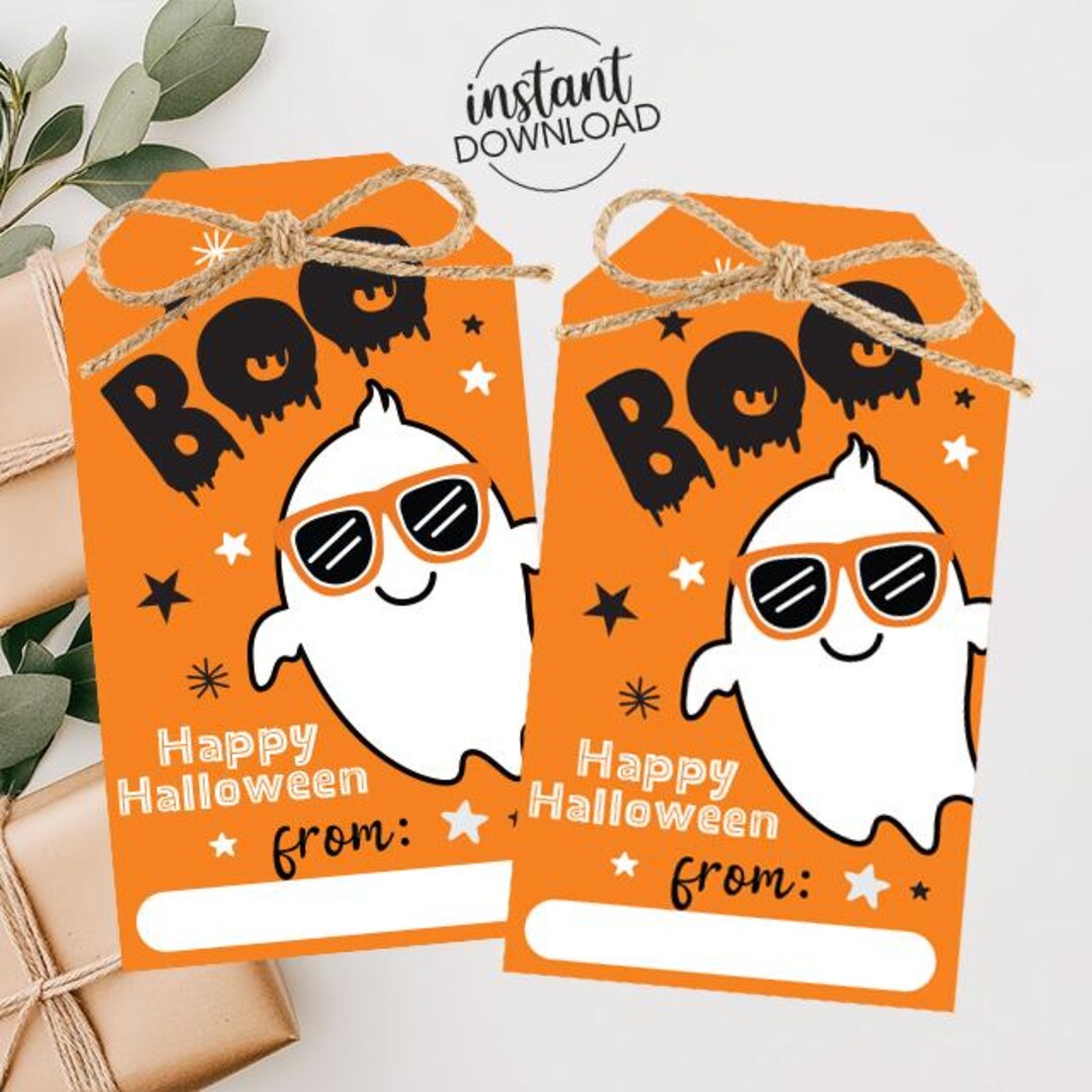 Instant Download Halloween Favor Tags, Boo Gift Tags, Trick or Treat ...