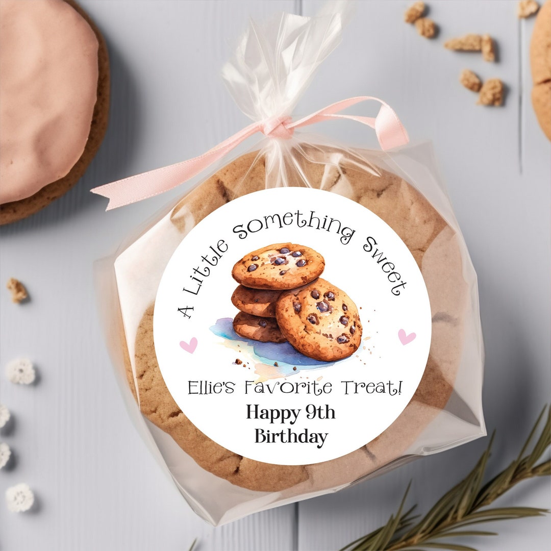 Personalized Chocolate Chip Cookie Birthday Stickers, Cookie Birthday ...
