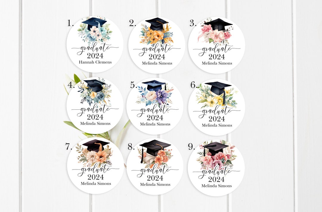 Personalized Stickers, Graduation Party Stickers, Graduation ...