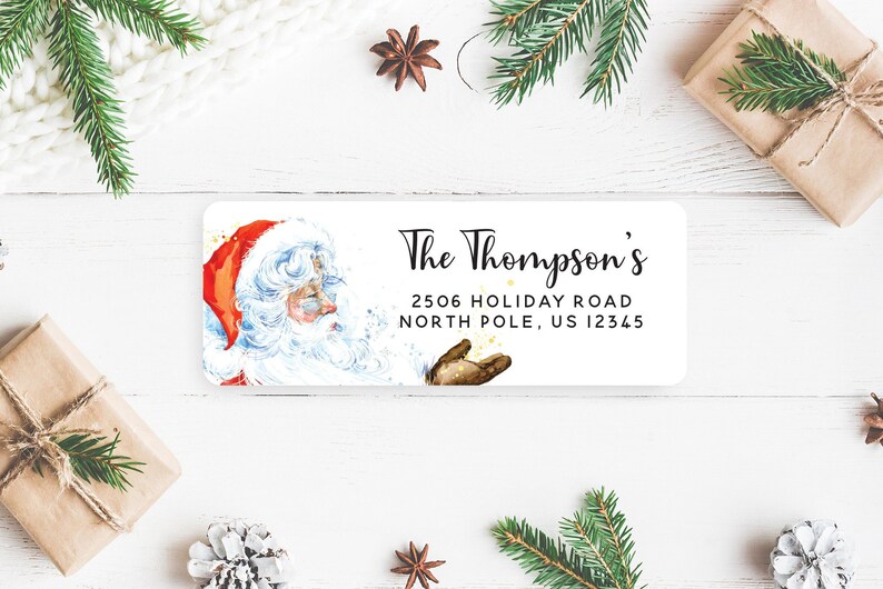 Personalized Christmas Address Labels – Custom Holiday Return Stickers ...