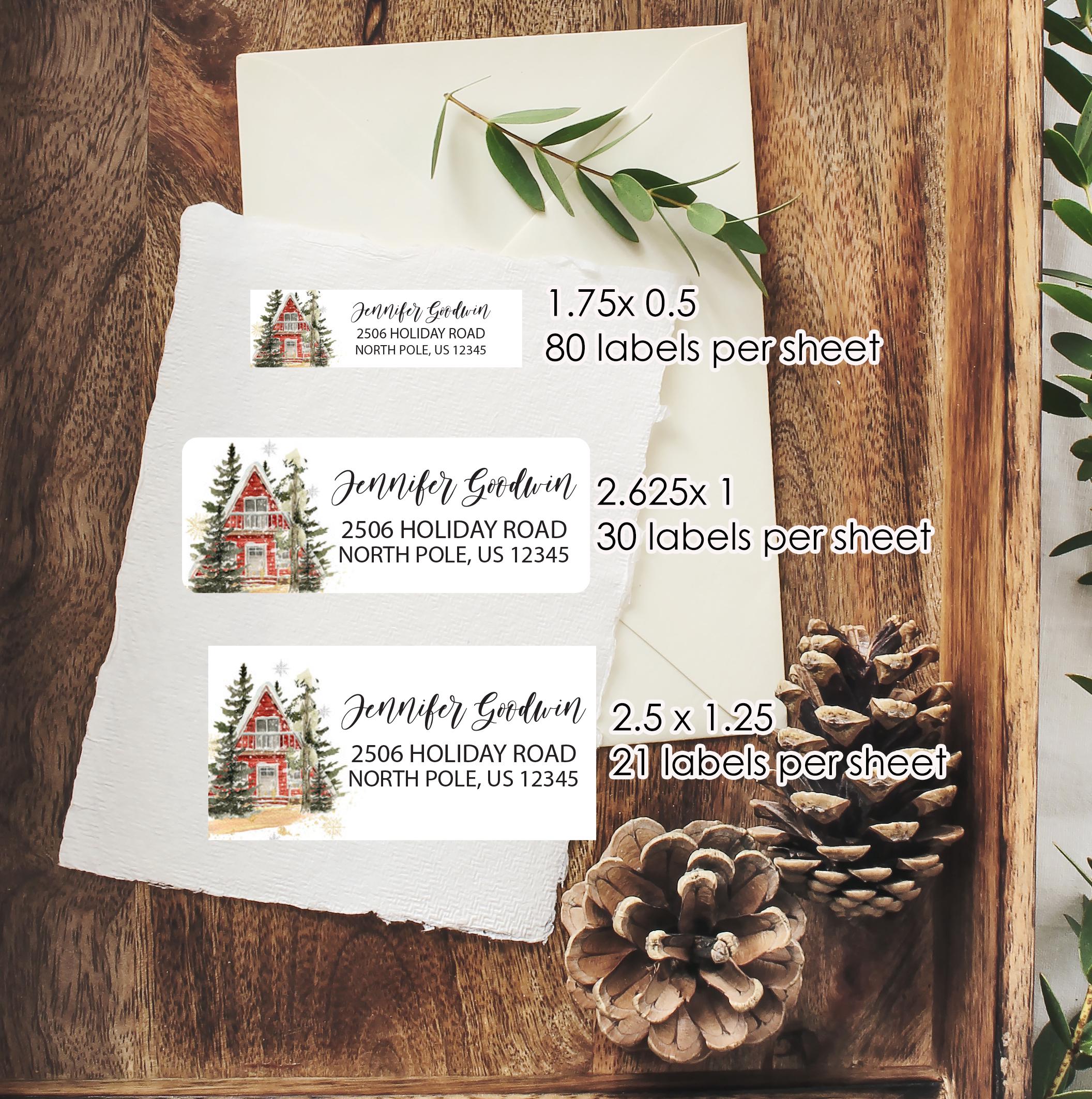 Personalized Christmas Address Labels – Custom Holiday Return Stickers ...