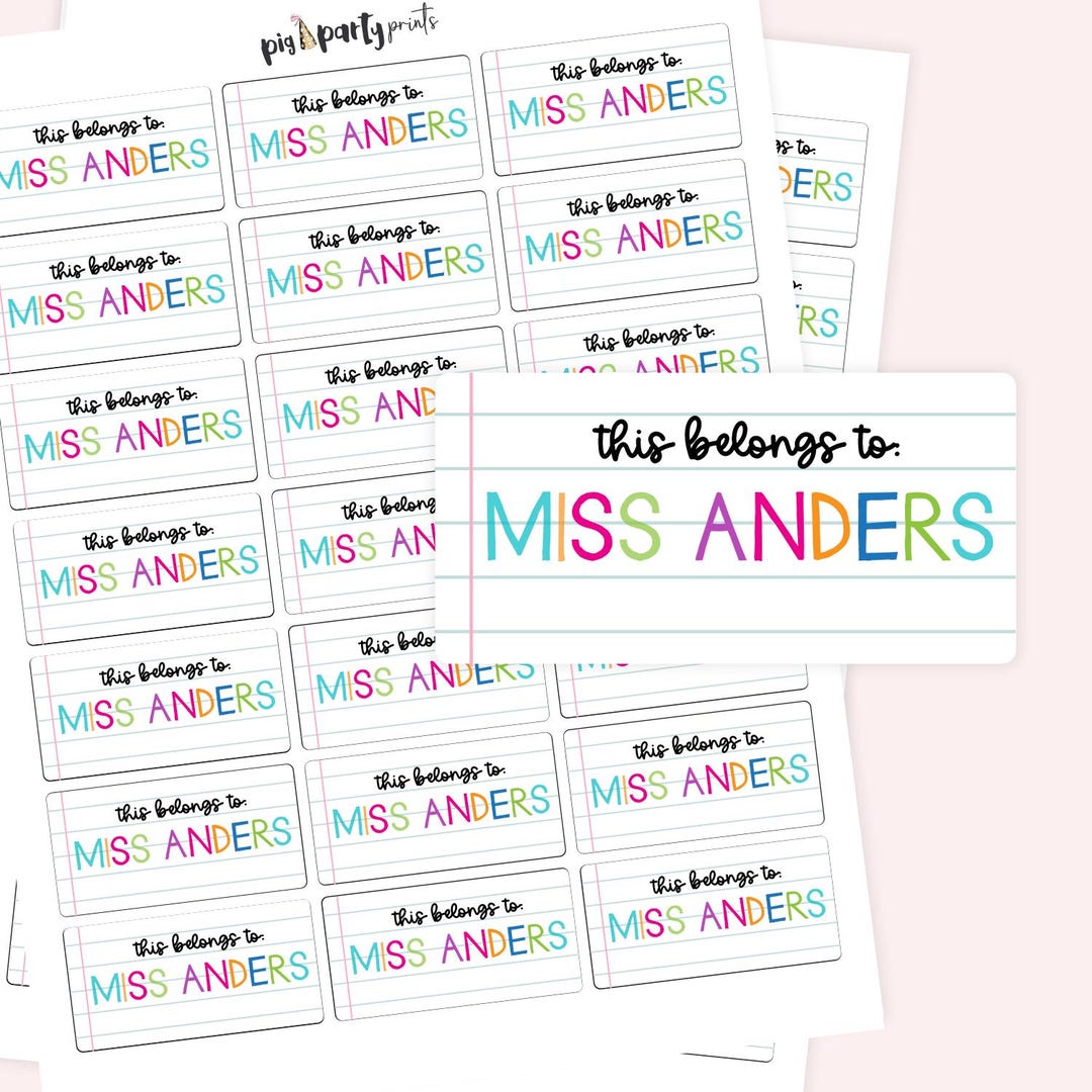 This Belongs to Teacher Stickers, Teacher Book Labels, Teacher Supplies ...
