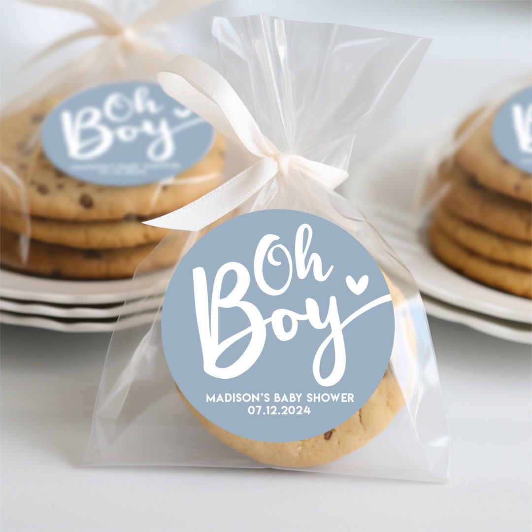 Personalized Oh Boy Baby Shower Stickers, Oh Boy Baby Shower Party ...