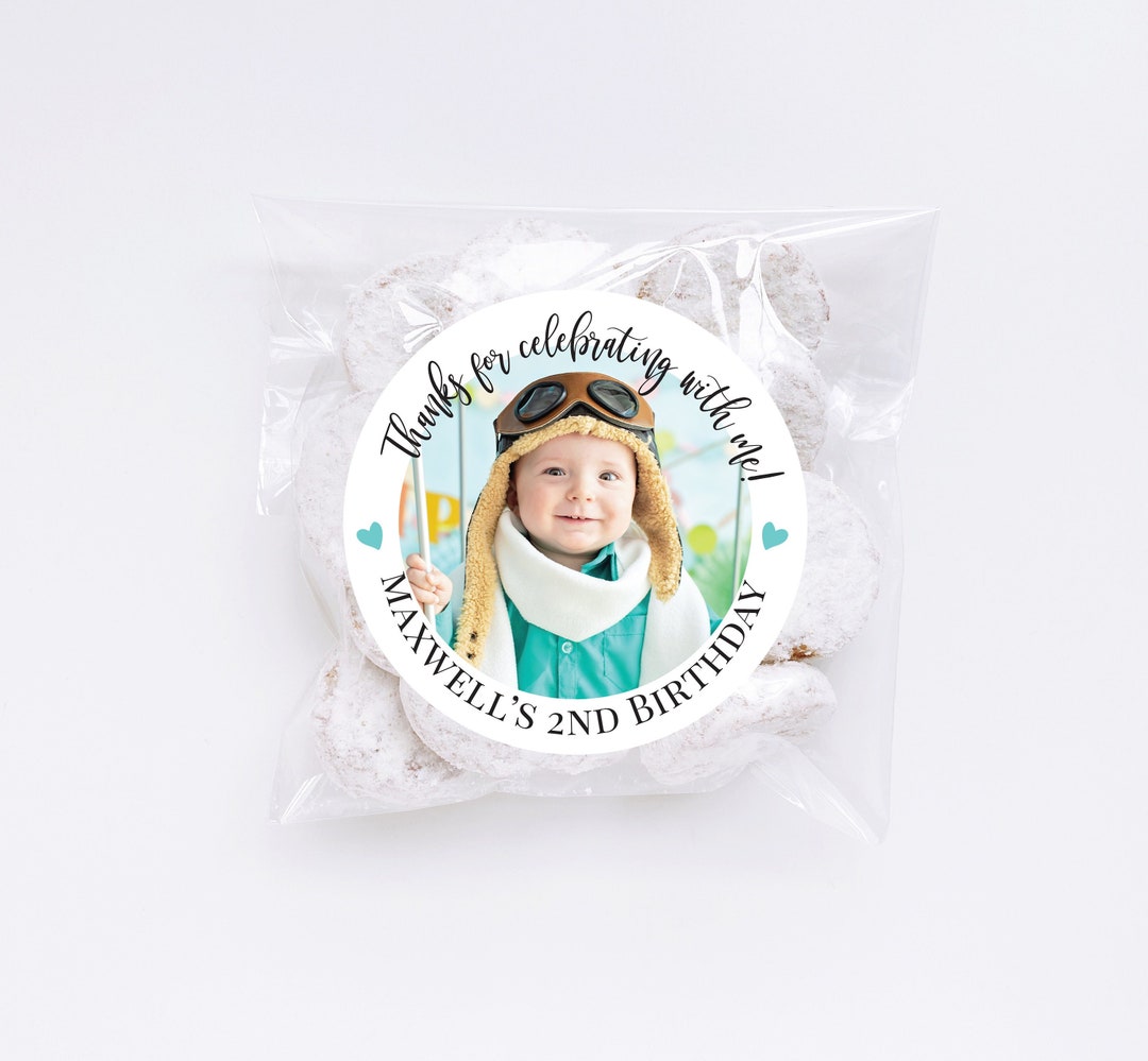 Birthday Photo Stickers, Photo Birthday Birthday Party Favor Stickers ...