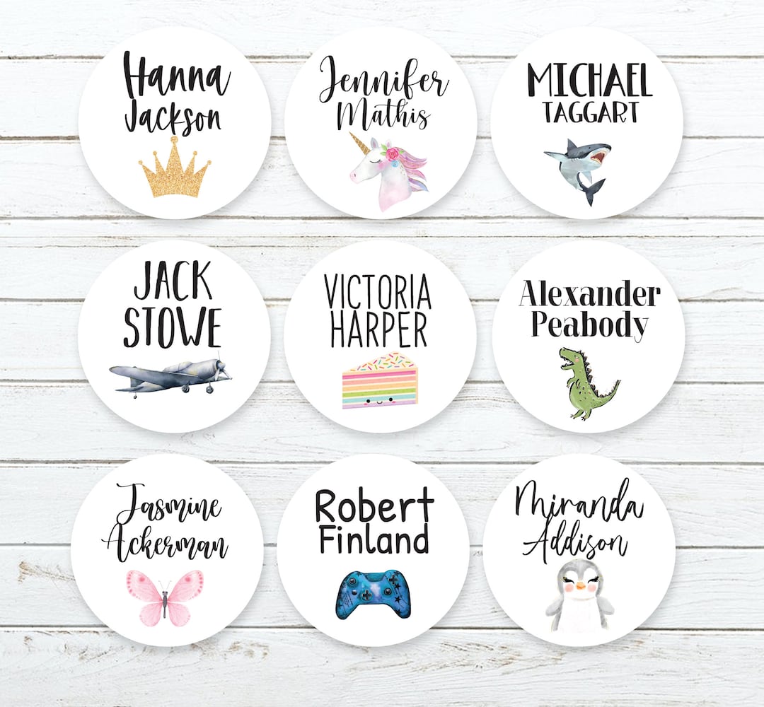 Personalized School Supply Stickers, Custom Student Stickers, Stickers ...
