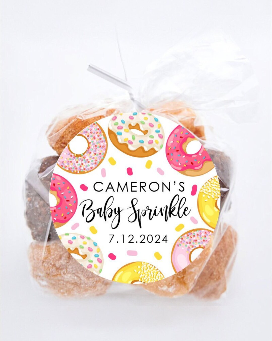 Personalized Sprinkles Baby Sprinkle Stickers, Donut Theme Baby Shower ...