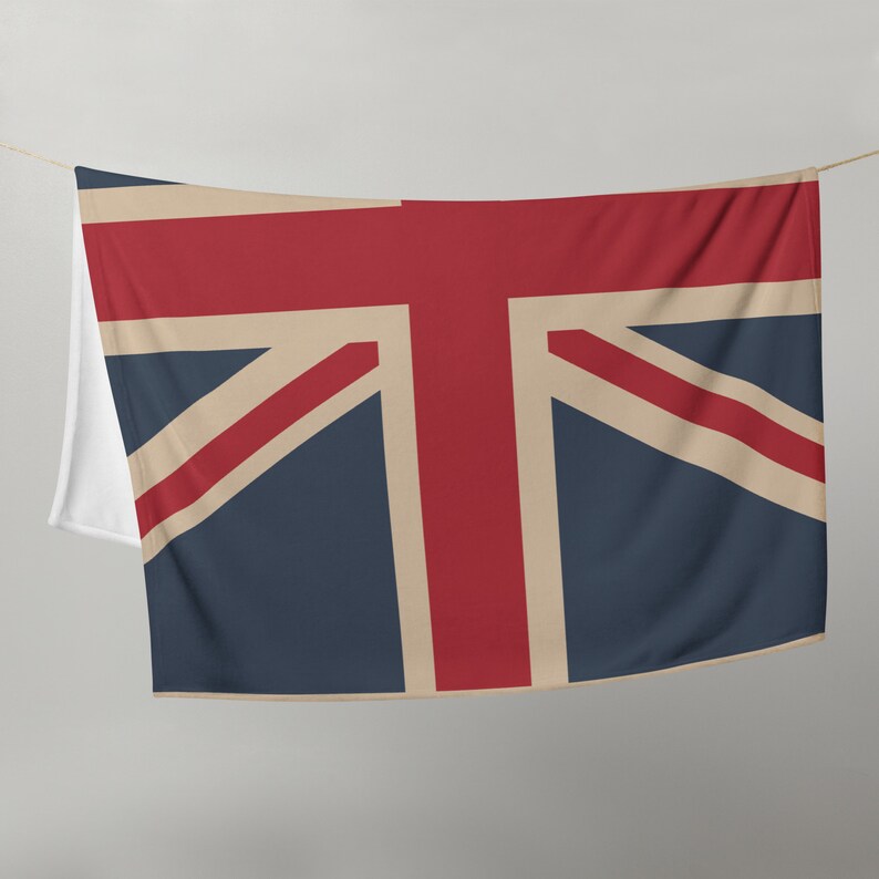 Vintage Look Union Jack Throw, Union Jack Blanket, British Flag, United ...