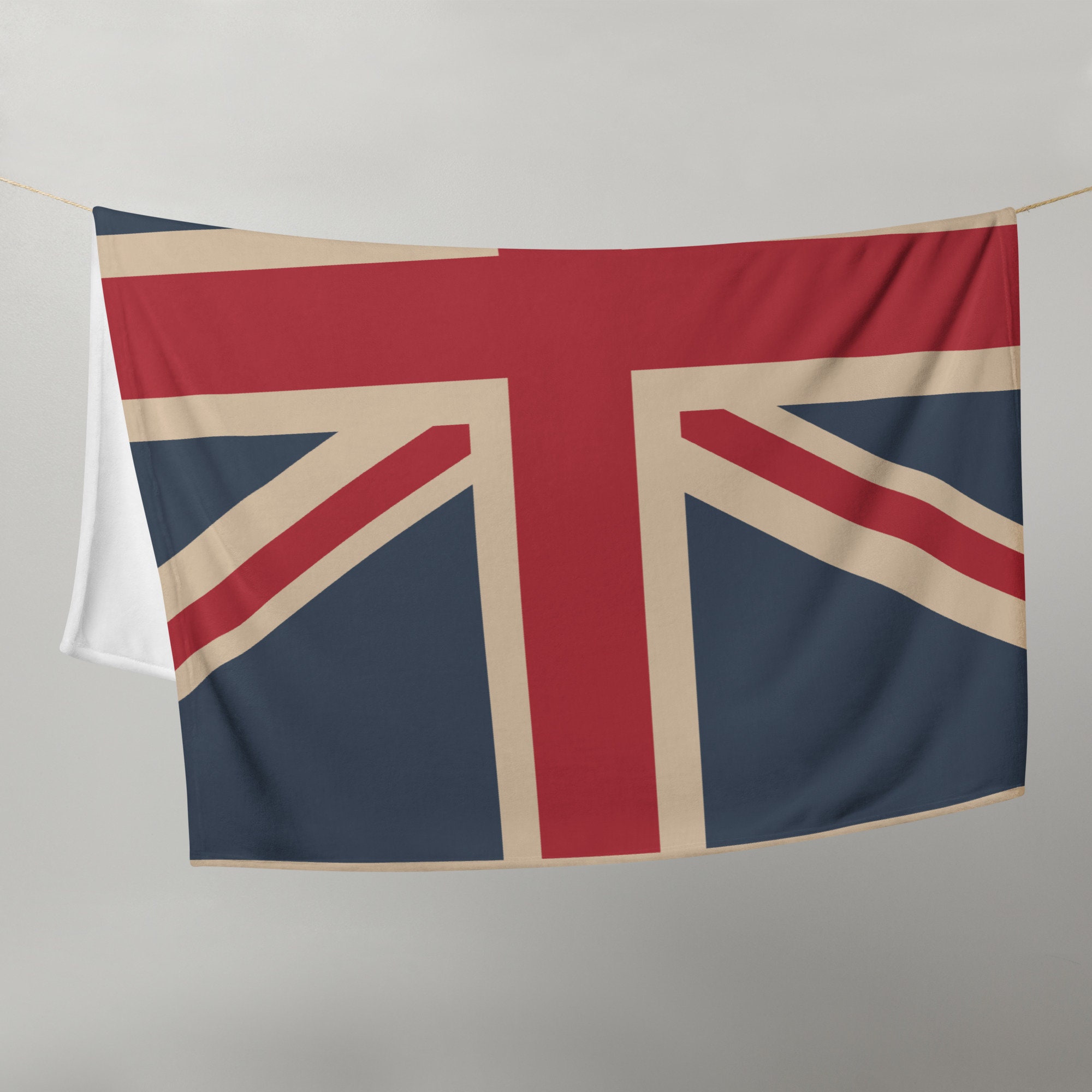 Vintage Look Union Jack Throw, Union Jack Blanket, British Flag, United ...