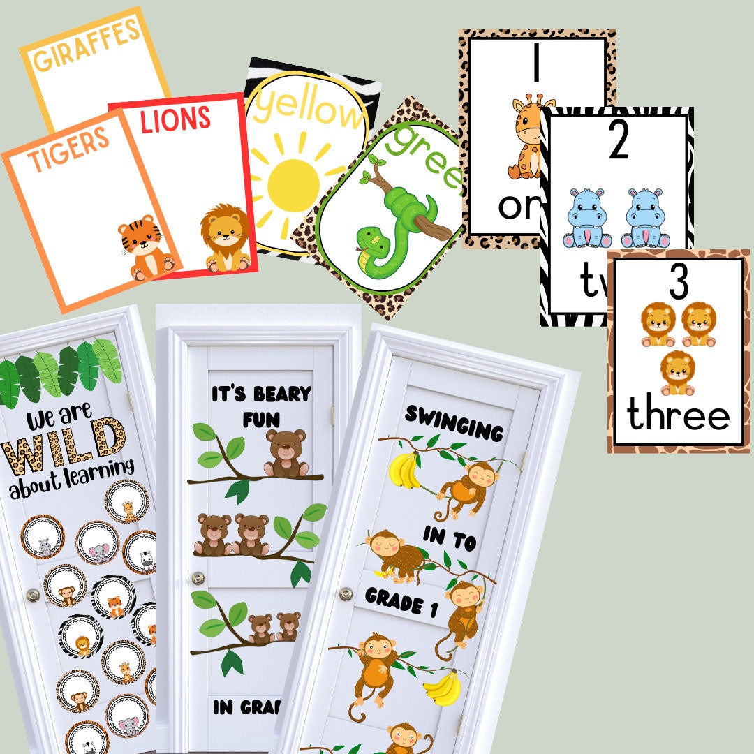 Wild Animal Theme Classroom Decor Display Editable - Etsy